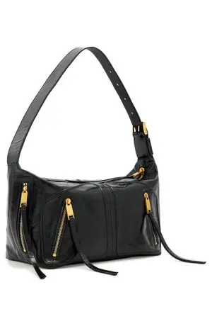 ALLSAINTS Jean Ray Leather Shoulder Bag - Black