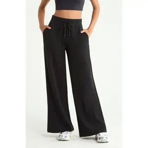 Zella Soft Luxe Wide Leg Pants - Black