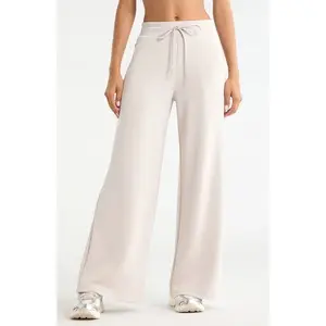Zella Soft Luxe Wide Leg Pants - Grey Pebble