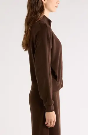 Zella Ultra Soft Zip Jacket - Brown Mole'