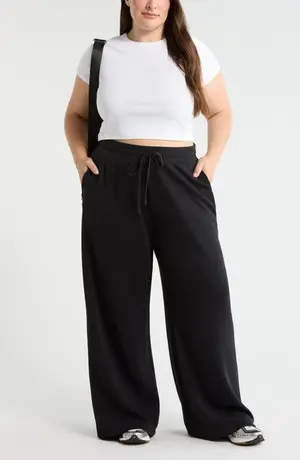 Zella Soft Luxe Wide Leg Pants - Black