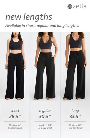 Zella Soft Luxe Wide Leg Pants - Brown Mole'