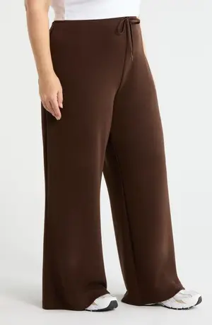 Zella Soft Luxe Wide Leg Pants - Brown Mole'