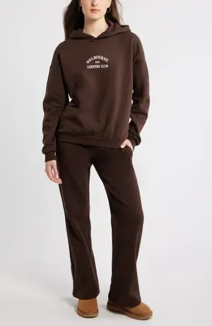 Bp. Baggy Flare Leg Sweatpants - Brown Coffee
