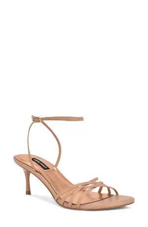 Nine West Gazey Ankle Strap Sandal - Light Natural