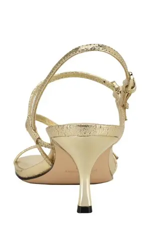 Nine West Hayla Strappy Kitten Heel Sandals - Gold