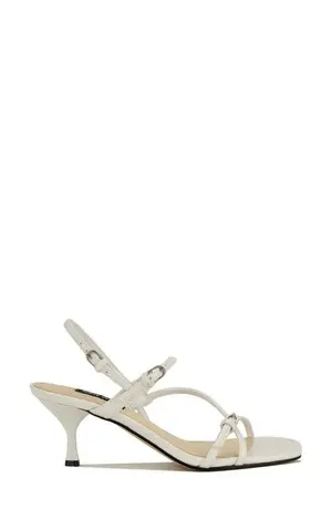 Nine West Hayla Strappy Kitten Heel Sandals - White