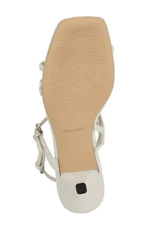 Nine West Hayla Strappy Kitten Heel Sandals - White