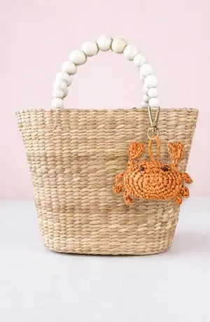 Likhâ Crab Raffia Bag Charm