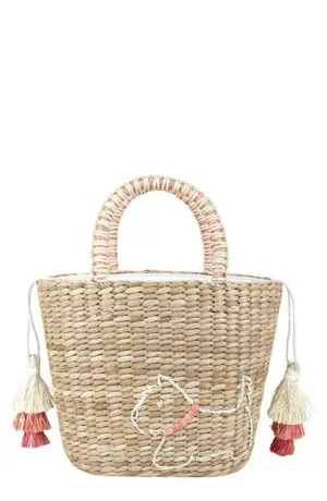 LIKHA Westie Embroidered Woven Tote Bag