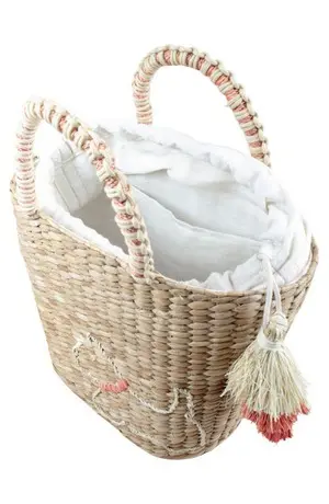 LIKHA Westie Embroidered Woven Tote Bag