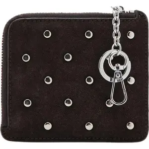 Mango Studded Suede Card Case