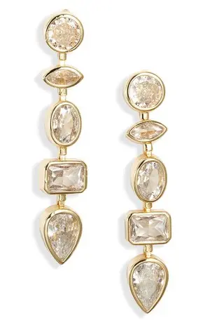 CHILD OF WILD Orion Cubic Zirconia Drop Earrings - Gold