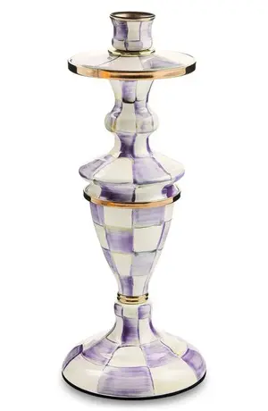 MACKENZIE-CHILDS Check Candlestick Holder - Violet