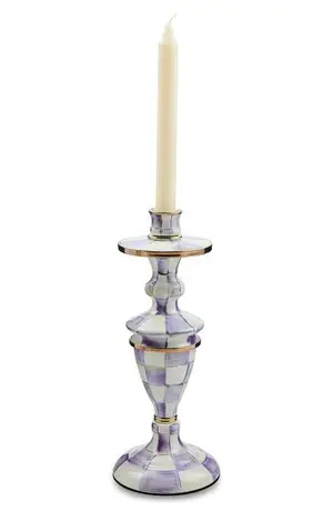 MACKENZIE-CHILDS Check Candlestick Holder - Violet