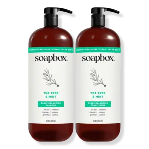 SOAPBOX Tea Tree Scalp Balancing Shampoo & Conditioner Duo - One-color