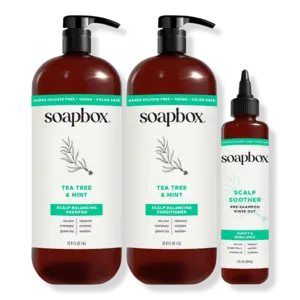 SOAPBOX Tea Tree & Mint Scalp Balancing Haircare Essentials - One-color