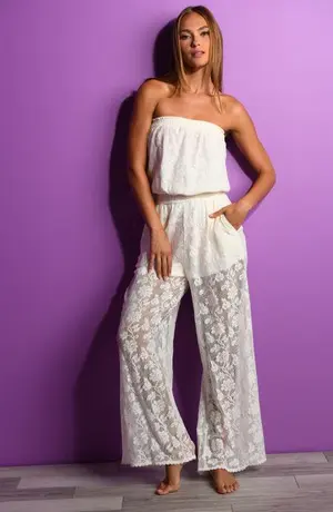 SUNSHINE 79 Open Stitch Cover-up Jumpsuit