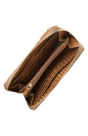 Brahmin Suri Leather Zip Wallet - Tan