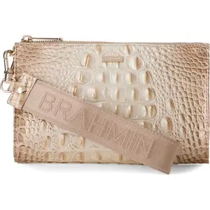 Brahmin Croc-embossed Leather Wristlet