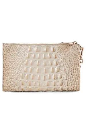 Brahmin Croc-embossed Leather Wristlet