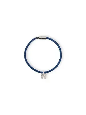 Off-White Arrow Leather Bracelet - Silver