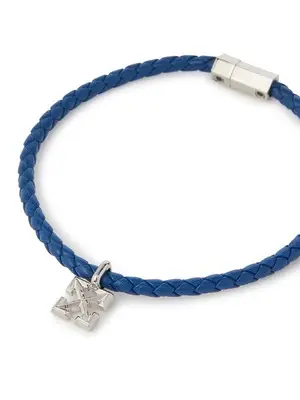 Off-White Arrow Leather Bracelet - Silver