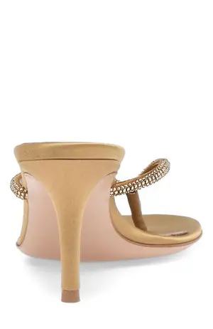 GIANVITO ROSSI India Crystal-embellished Thong Sandals - Brown Leather