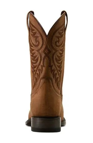 Ariat Wiley Wide Square Toe Cowboy Boots - Brown
