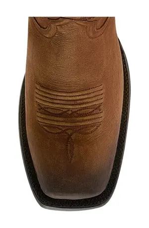 Ariat Wiley Wide Square Toe Cowboy Boots - Brown