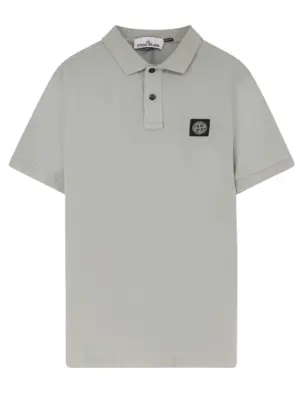 Stone Island Polo Shirt With Logo - Green