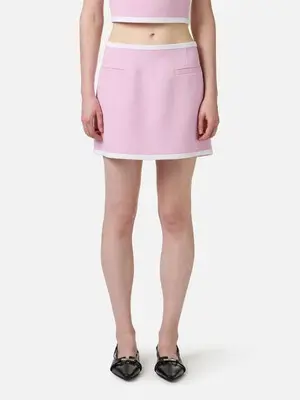 Iceberg Low-waisted Mini Skirt In Viscose Cady
