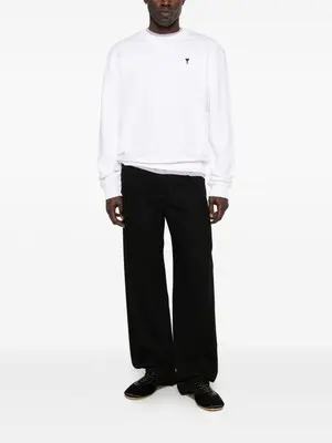 AMI Paris De Coeur Sweatshirt - White