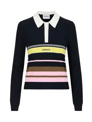 Iceberg Polo Shirt With Contrasting Stripes
