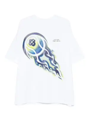Casablanca Flaming Tennis Ball T-shirt - White