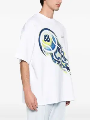 Casablanca Flaming Tennis Ball T-shirt - White