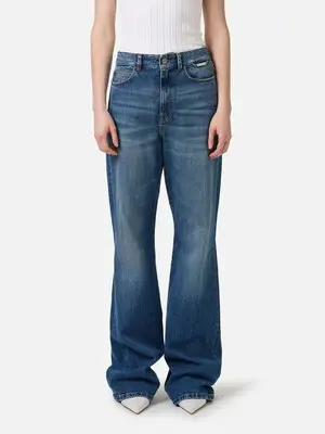 Iceberg Stone Wash Flare Trousers