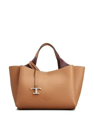 TOD'S Mini Leather Shopper - Brown