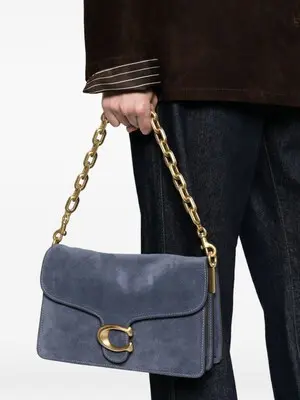 COACH Tabby Suede Leather Shoulder Bag - Blue