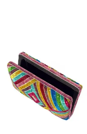 SIMITRI Striped Woven Clutch