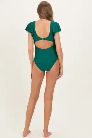 PINKBLUSH Crochet Accent One-piece Maternity Swimsuit