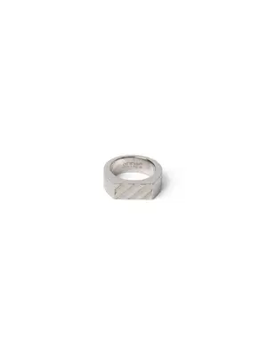Off-White Diag Band Ring - Silver
