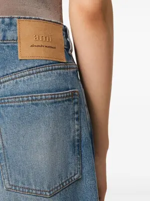 AMI Paris Large Fit Denim Jeans - Sky Blue
