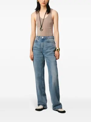 AMI Paris Large Fit Denim Jeans - Sky Blue