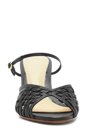 ALEXANDRE BIRMAN Lilian Woven Wedge Slides - Black