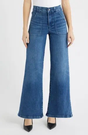 FRAME Modern Pocket High-waist Wide-leg Jeans