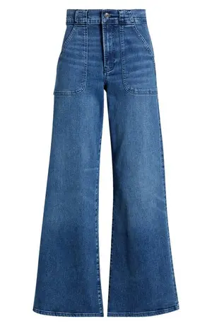 FRAME Modern Pocket High-waist Wide-leg Jeans