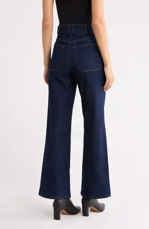 FRAME Modern Pocket High-waist Wide-leg Jeans