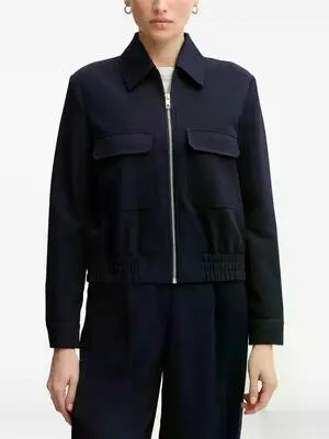 MARC AUREL Flap-pocket Zip Jacket - Blue