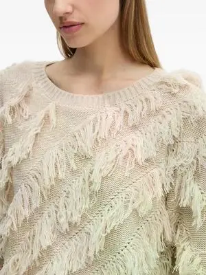 OUI Fringed Sweater - Neutrals